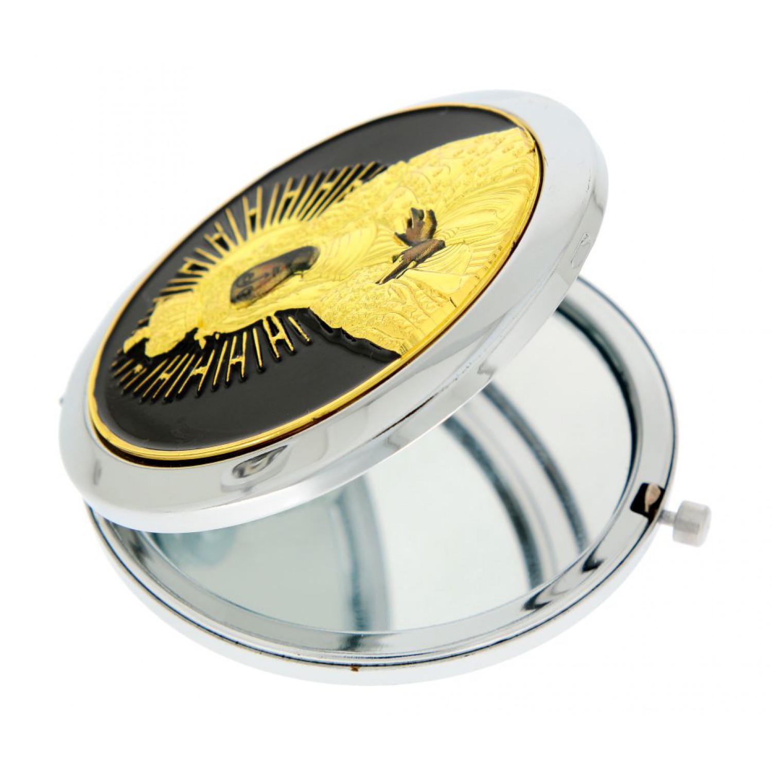 Mirror with Blessed Virgin Mary of the Gate of Dawn Image