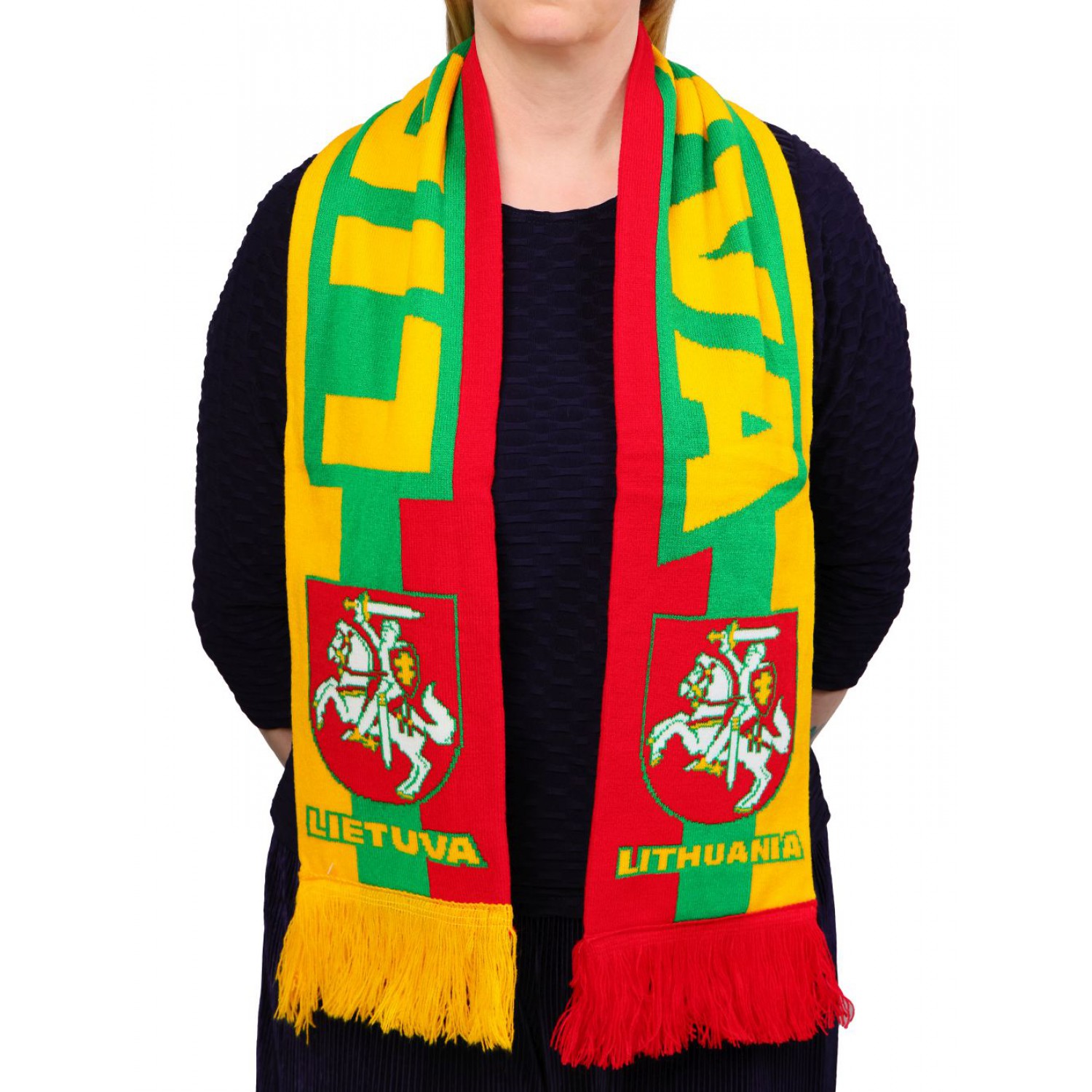 Sirgalių šalikas Lietuva – trispalvė su Vyčio simbolika
