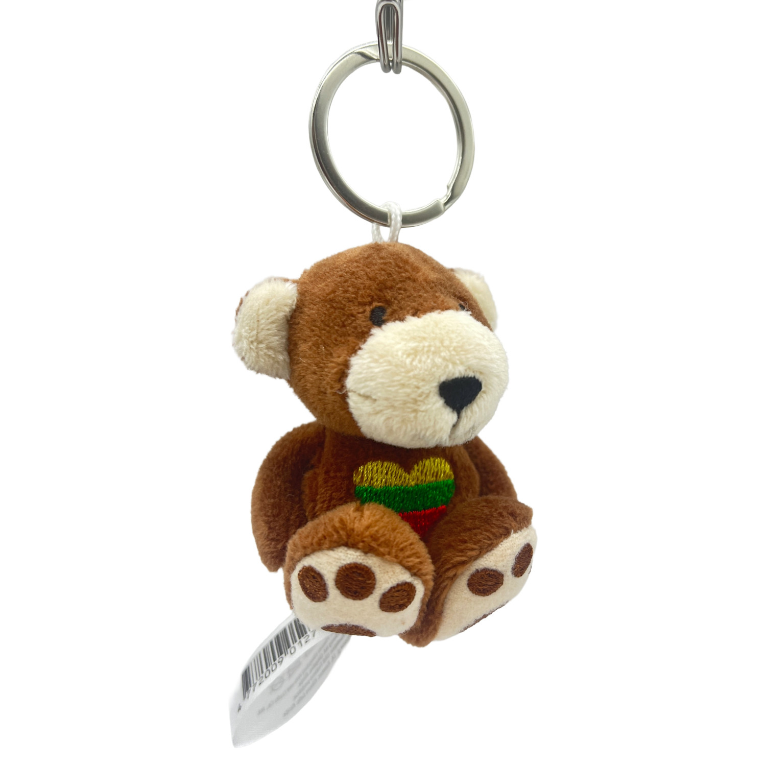 Pakabukas raktams meškutis su Lietuvos trispalvės širdele