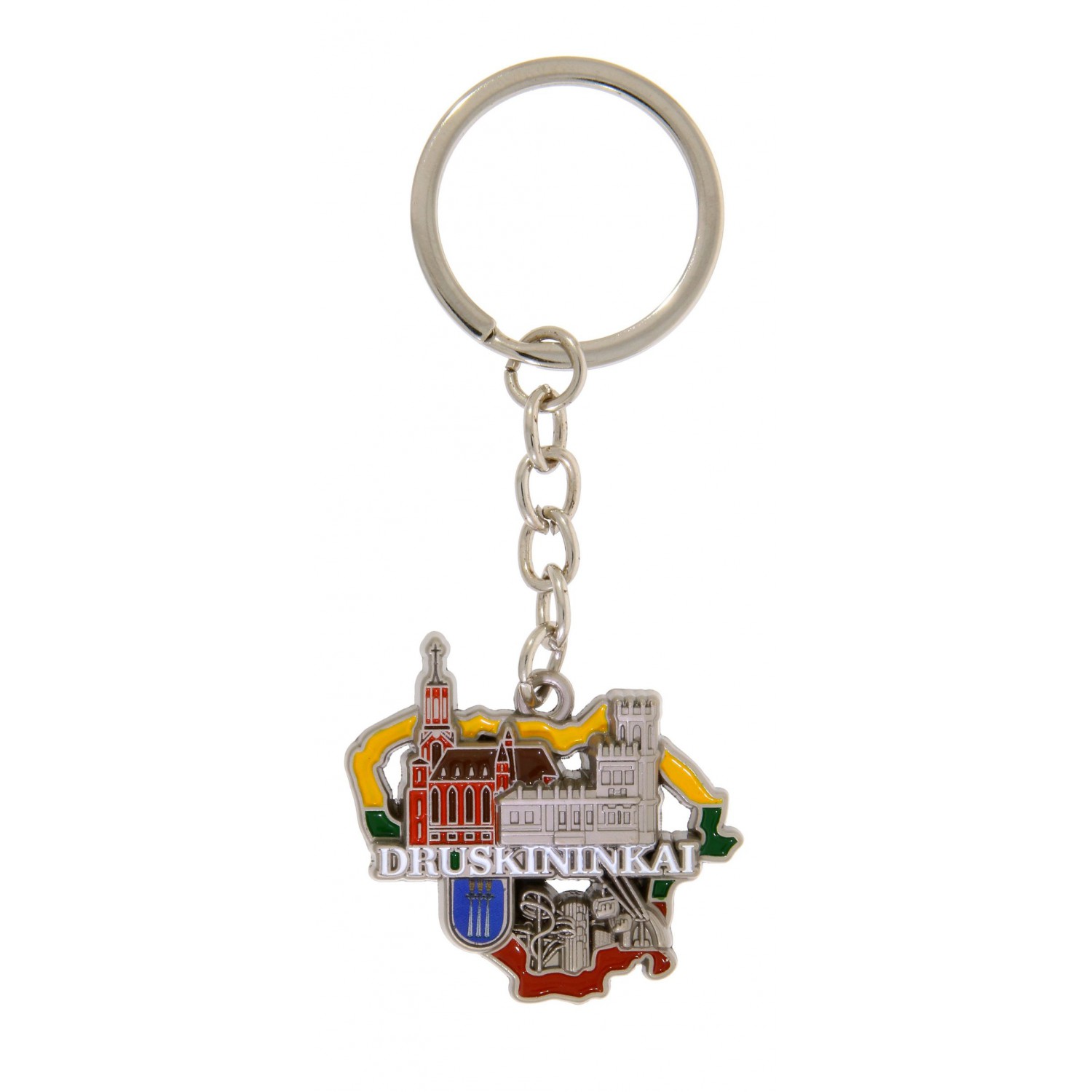 Raktų pakabukas Druskininkai su Lietuvos kontūru